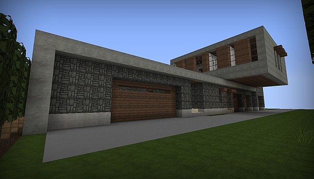 Creekside Minimalist Modern House Minecraft Map