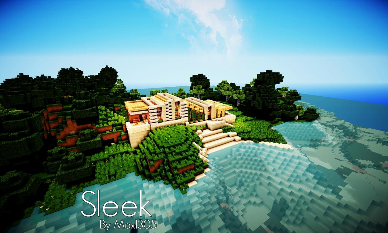 Sleek - A Modern Minecraft House Minecraft Map