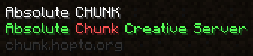 Absolute Chunk Minecraft Server