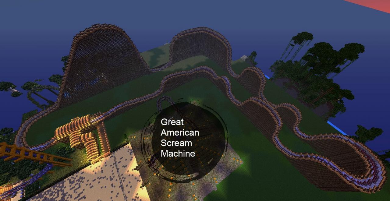 Roller Coaster (Great American Scream Machine) (SERVER 1.6.2) Minecraft Map