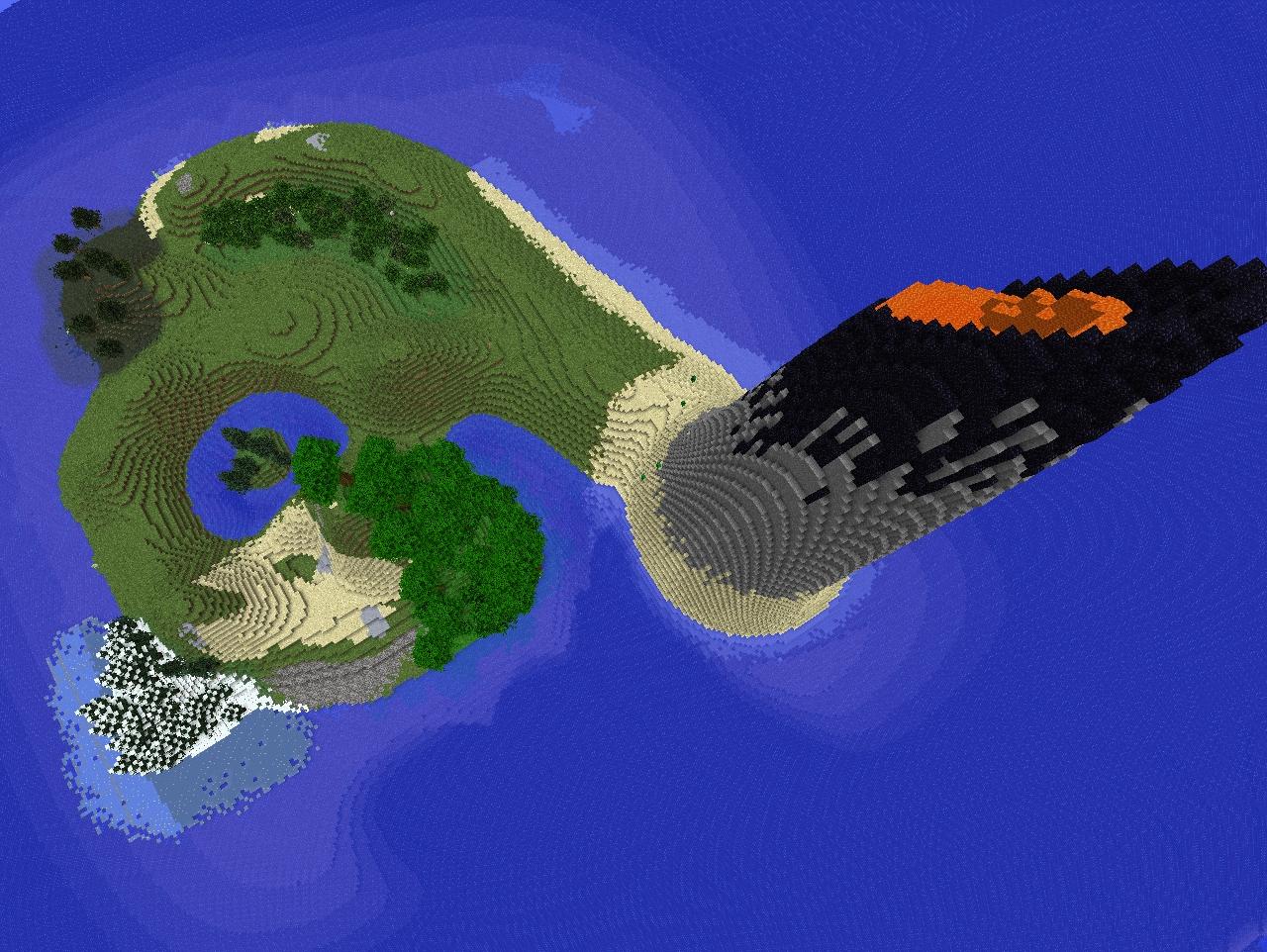 Volcano Island Minecraft Map