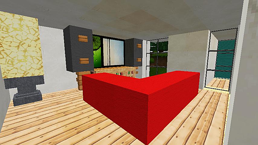 Cyan Quartz Modern House Minecraft Map