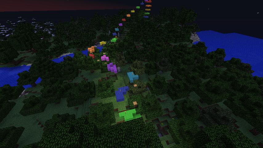 Rainbow Parkour Minecraft Map