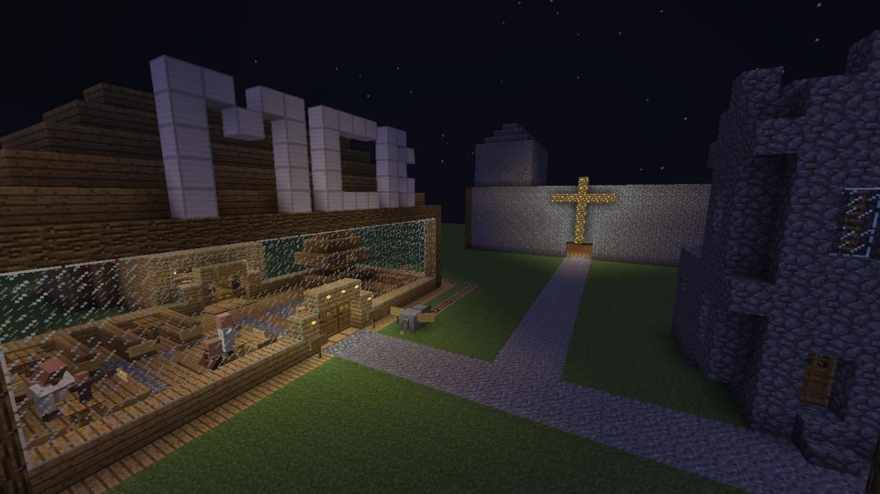 Minecraft village with a restoraunt+church Minecraft Map