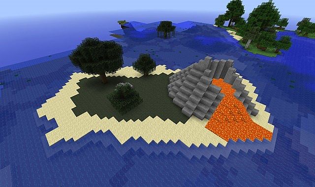 Volcano Island Minecraft Map