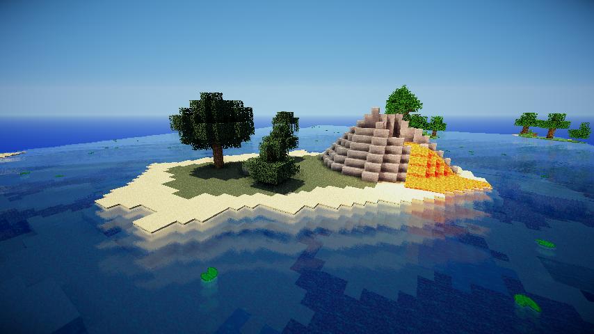 nice and clean Volcano Island Minecraft Map