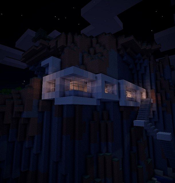 Modern Cliffside House Minecraft Map