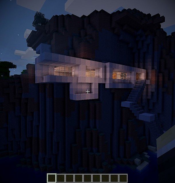 Modern Cliffside House Minecraft Map