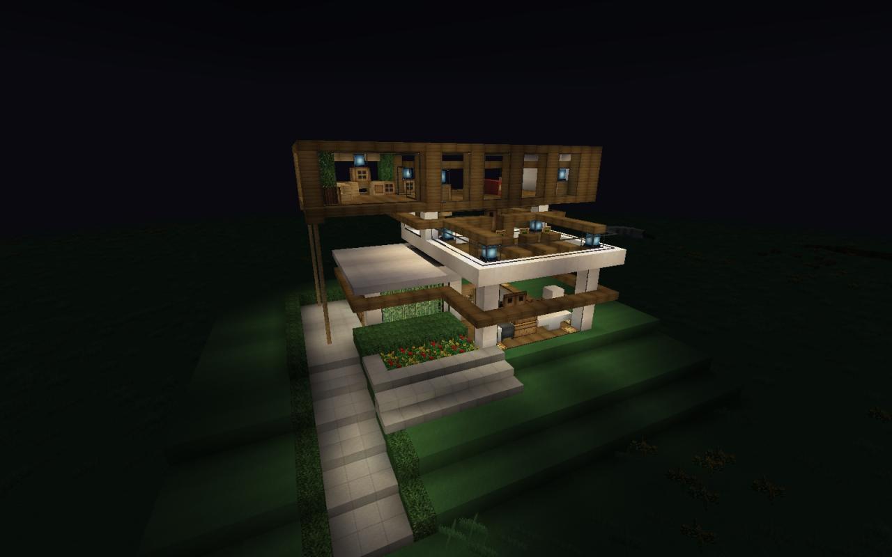 Modern Spruce Home Minecraft Map