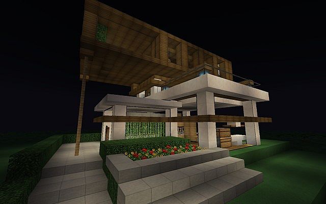Modern Spruce Home Minecraft Map