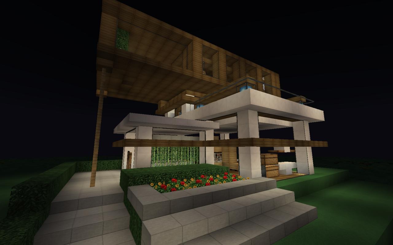 Modern Spruce Home Minecraft Map