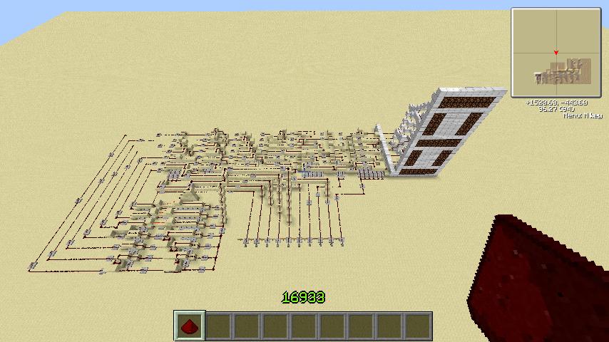 Number displaying screen 0-9 Minecraft Map