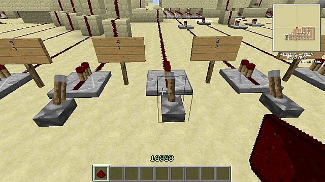 Number displaying screen 0-9 Minecraft Map