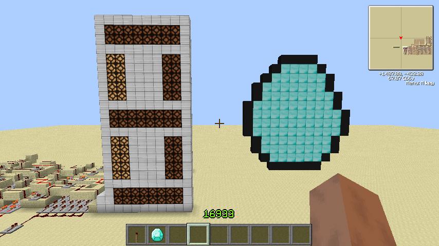 Number displaying screen 0-9 Minecraft Map