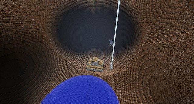 House in a hole Minecraft Map