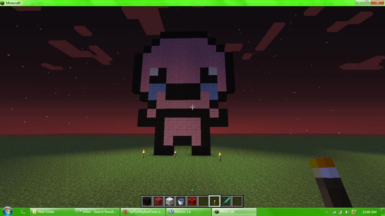 Binding Of Issac Pixel Art (Beginner Level) Minecraft Map