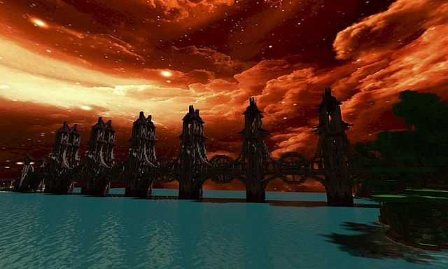 Steampunk bridge in the (Katariawolf style) Minecraft Map