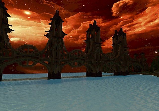 Steampunk bridge in the (Katariawolf style) Minecraft Map