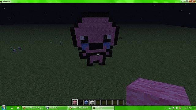 Binding Of Issac Pixel Art (Beginner Level) Minecraft Map