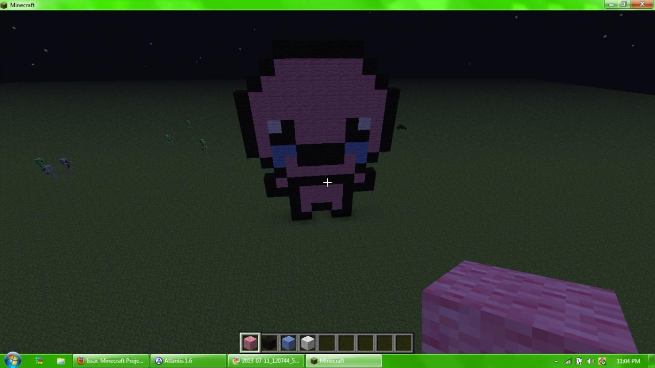 Binding Of Issac Pixel Art (Beginner Level) Minecraft Map