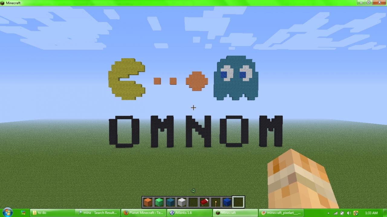 Pac Man Pixel Art Minecraft Map
