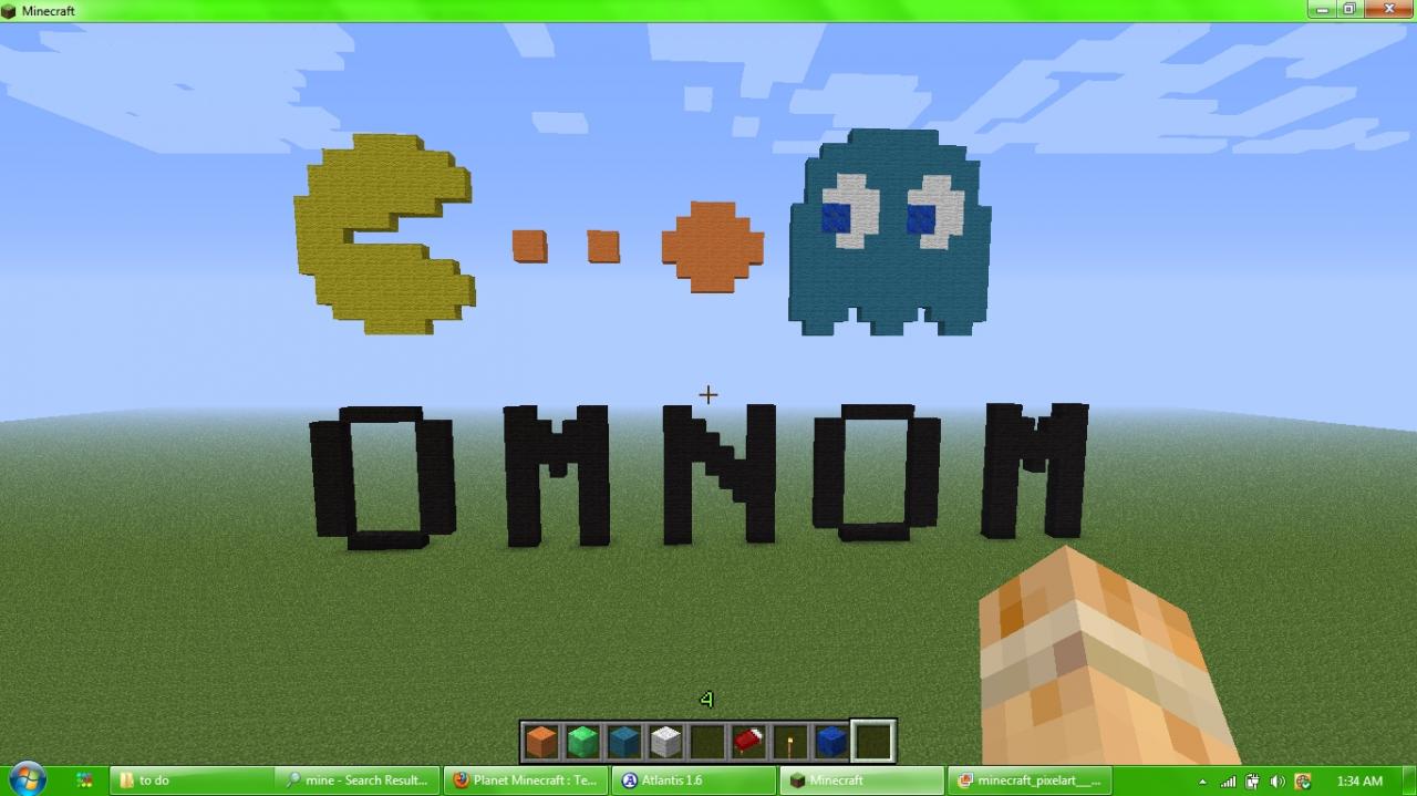 Pac Man Pixel Art Minecraft Map