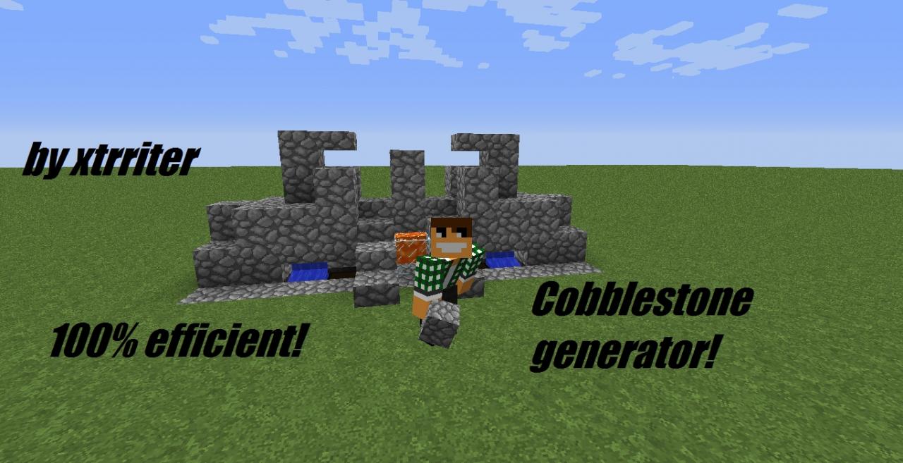 Cobblestone generator 100% efficient hopper Minecraft Map