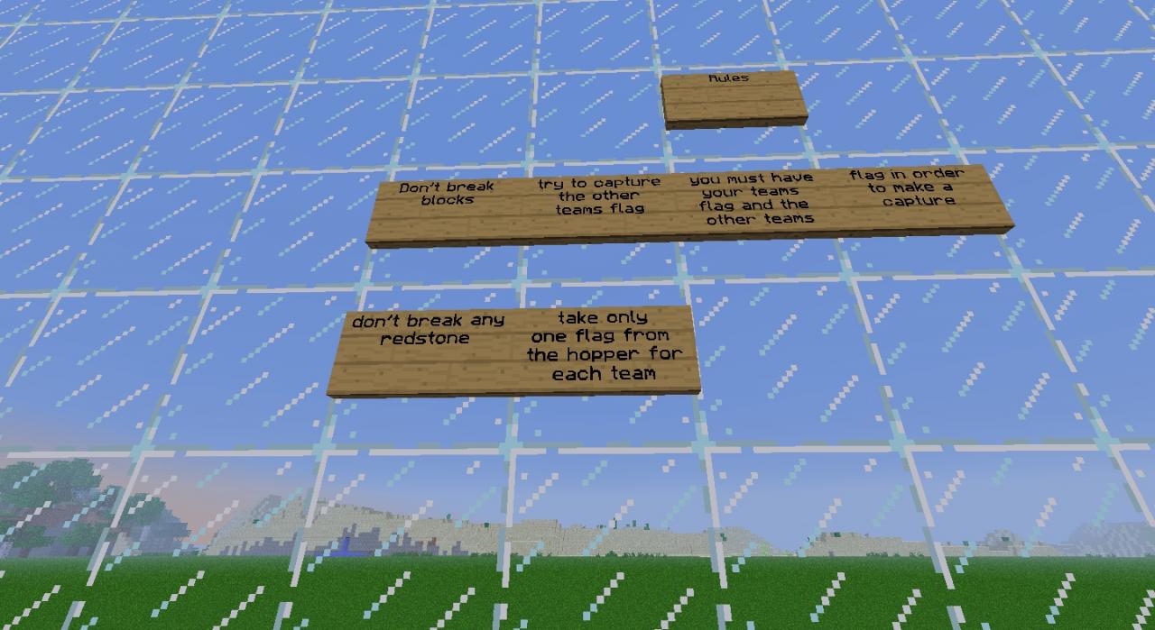 Capture the flag with redstone Minecraft Map