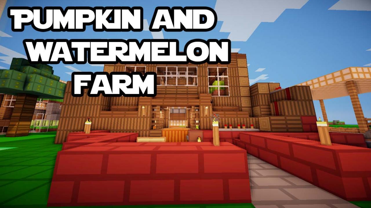 Pumpkin/Watermelon Farm Minecraft Map
