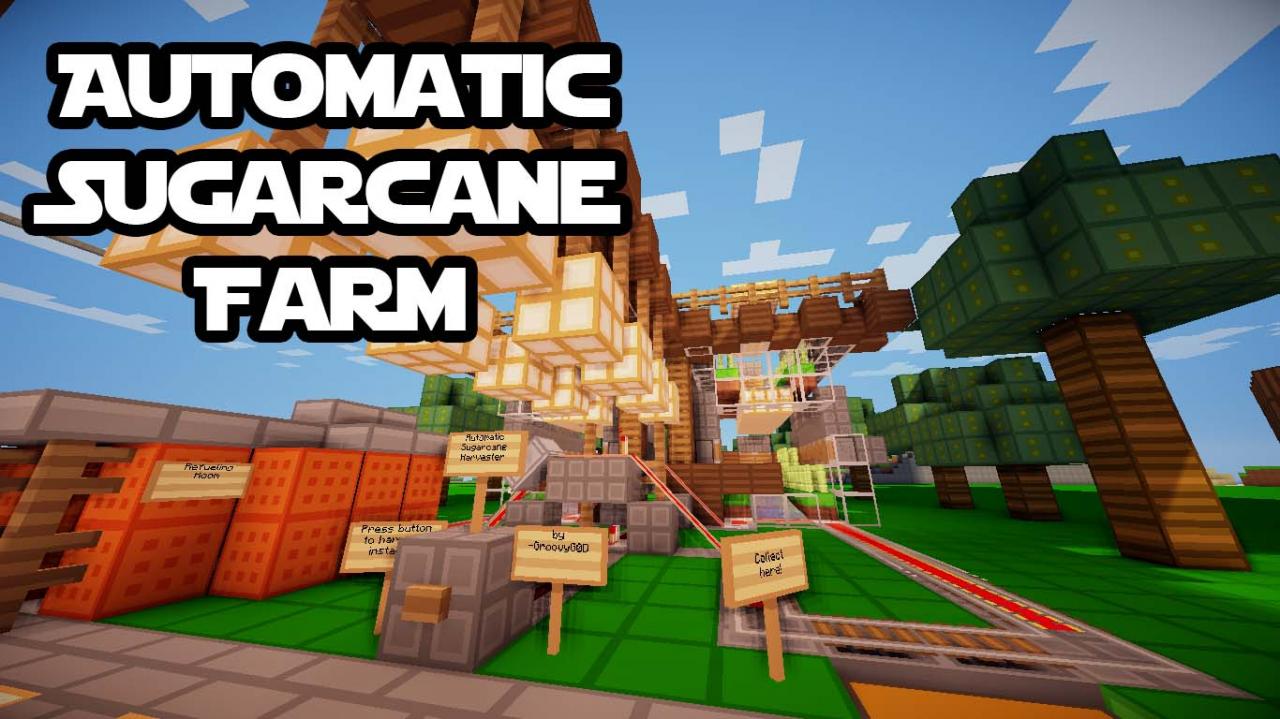 Automatic Sugarcane Farm Minecraft Map