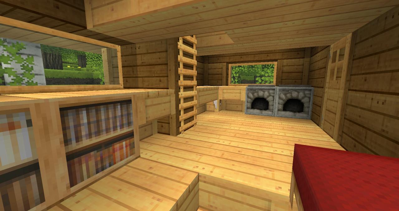 Simple Wooden Cabin :: Great for a start off house! Minecraft Map
