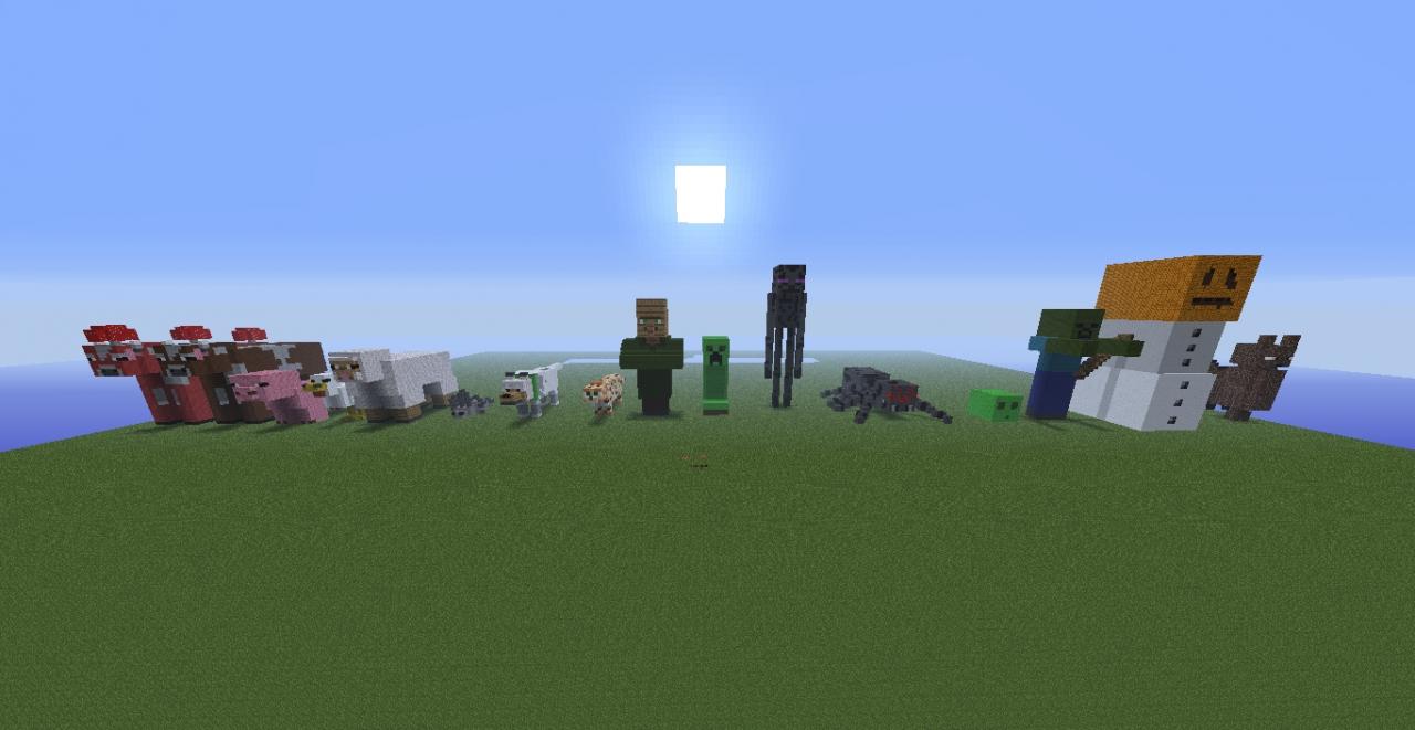 hall of mob statues Minecraft Map