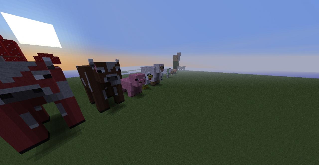 hall of mob statues Minecraft Map