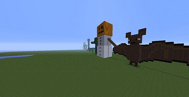 hall of mob statues Minecraft Map