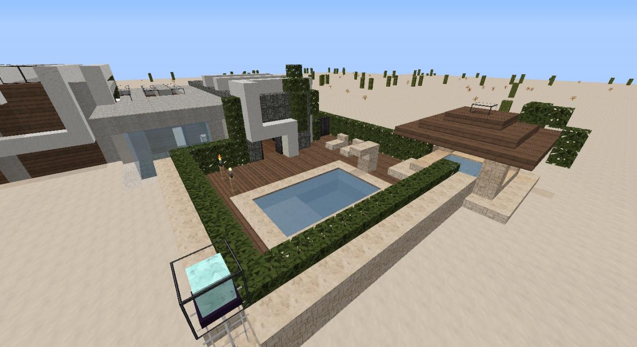 Small Modern Desert House Minecraft Map