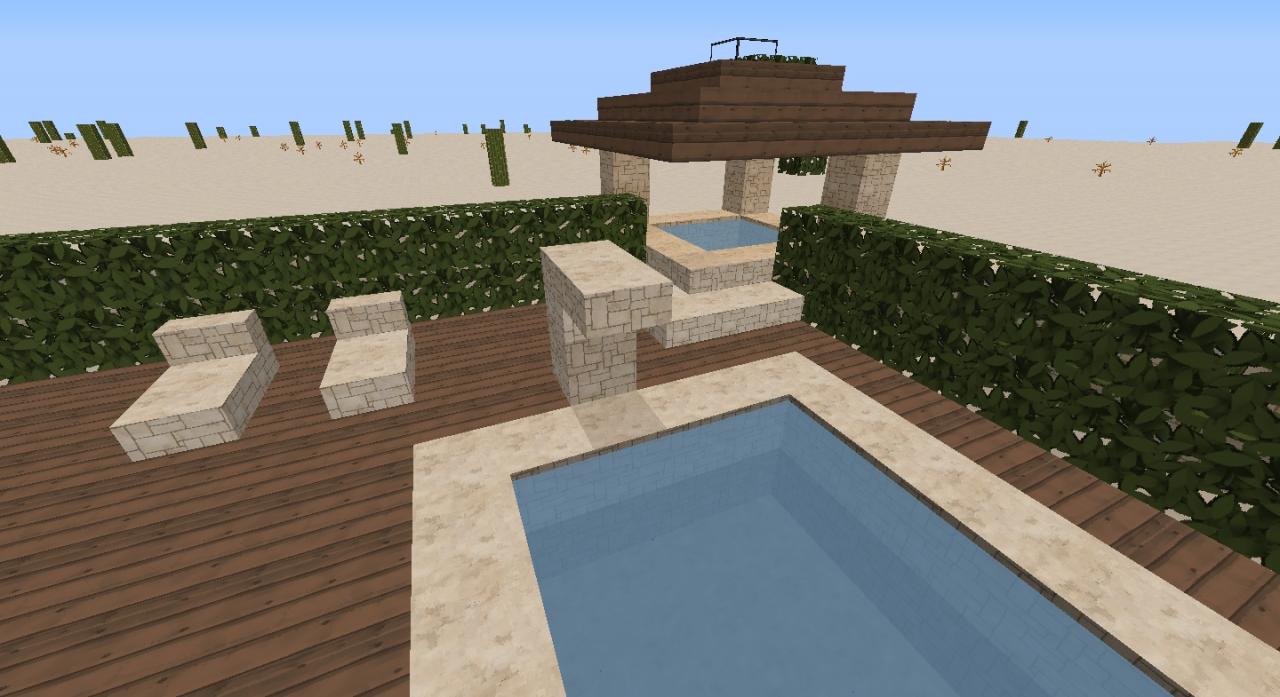 Small Modern Desert House Minecraft Map