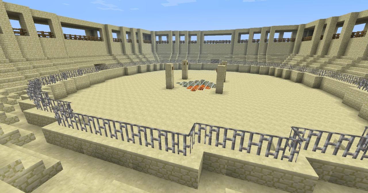 A little sandstone arena Minecraft Map