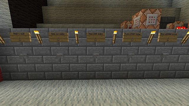 Subscriber counter Minecraft Map