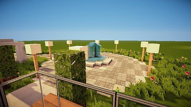 Medium Size Modern House /w Garage Minecraft Map