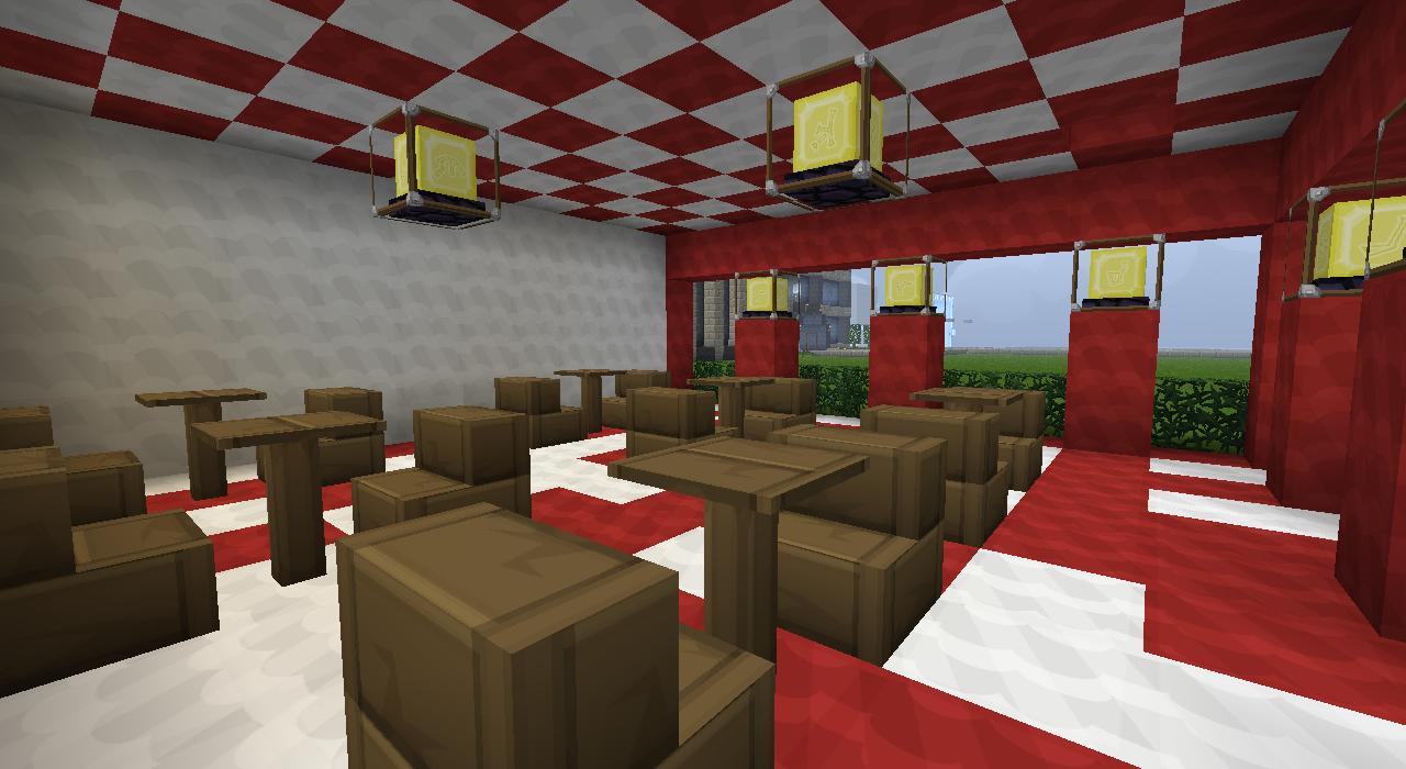 Modern city/town Pizza Restaurant Place Minecraft Map