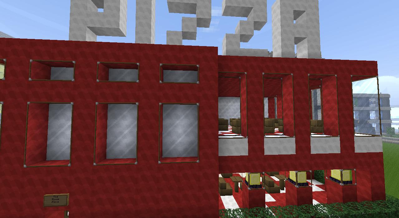 Modern city/town Pizza Restaurant Place Minecraft Map
