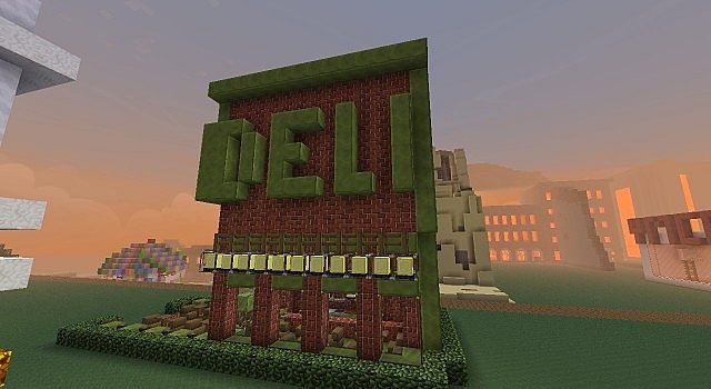 Modern City Deli shop restaurant Minecraft Map