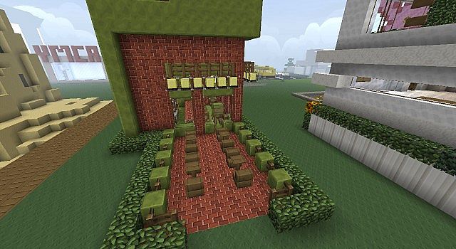 Modern City Deli shop restaurant Minecraft Map