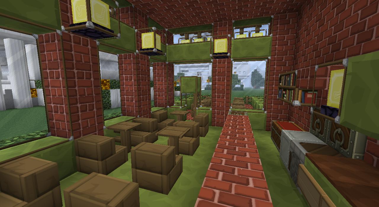 Modern City Deli shop restaurant Minecraft Map