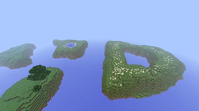 Floating Paradise - Skyblock Realistic Terrain Minecraft Map
