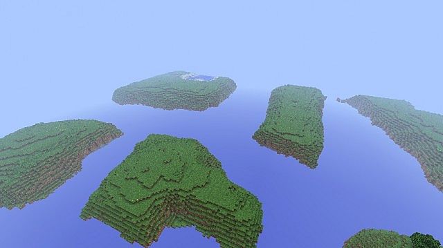 Floating Paradise - Skyblock Realistic Terrain Minecraft Map