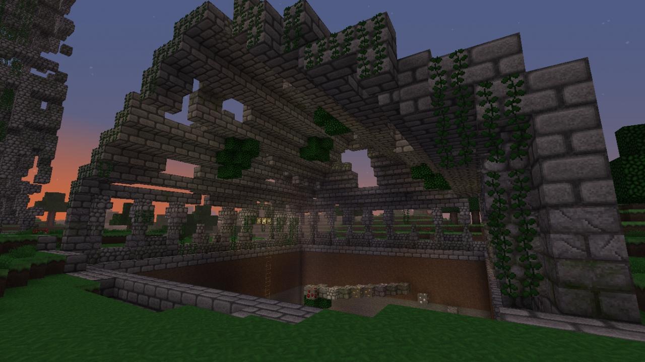 Ruined Temple Pit Minecraft Map