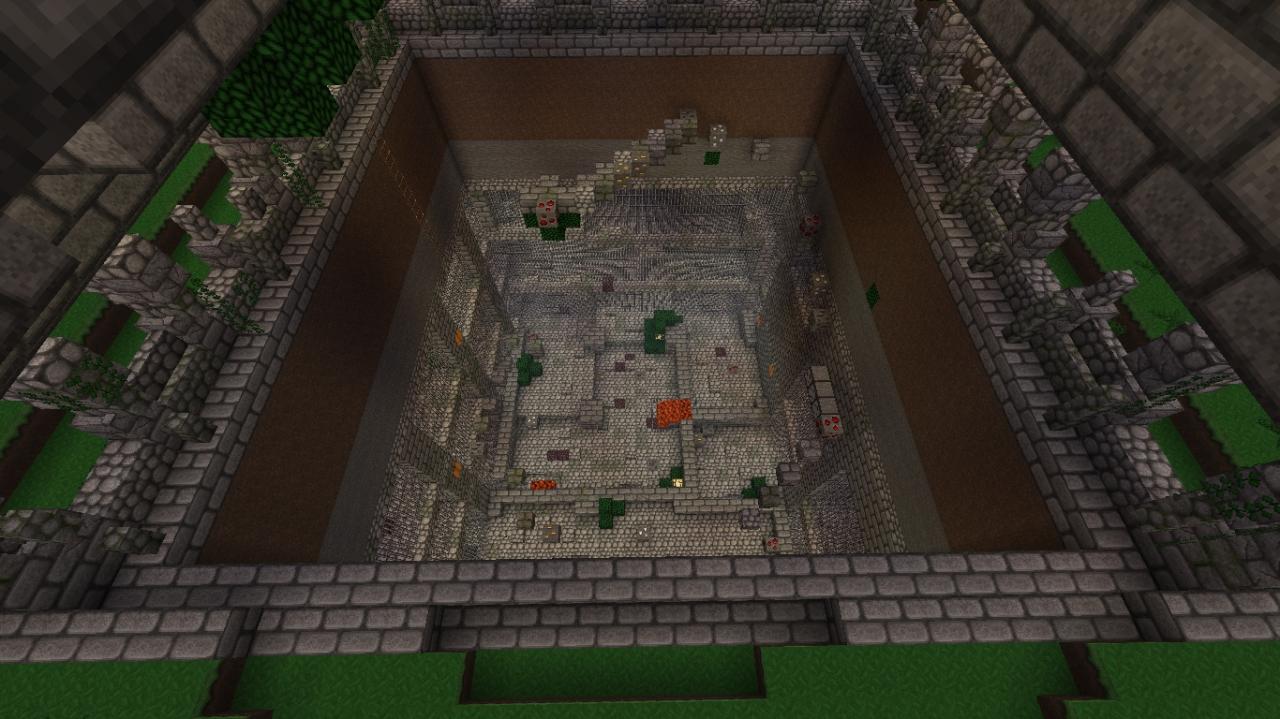 Ruined Temple Pit Minecraft Map