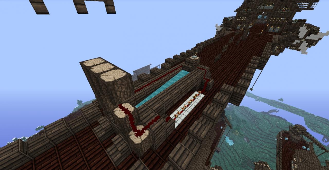 Airship Fleet [TNT Canons + Fire Charge Turrets] Minecraft Map