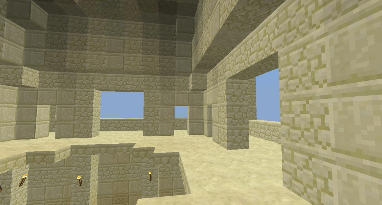 Sandstone temple Minecraft Map